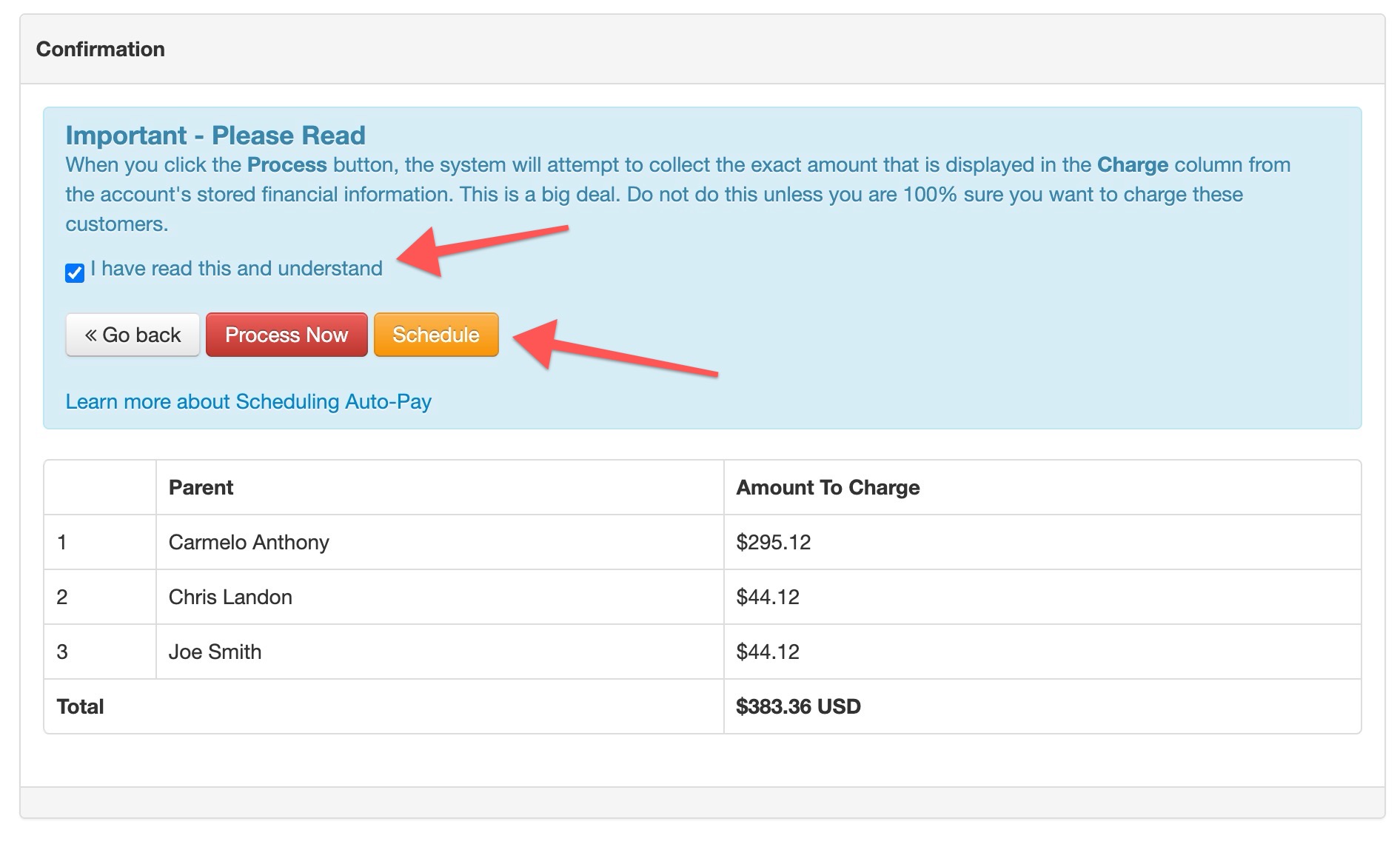 How do I schedule Auto-Pay to run at a later date? – Studio Pro